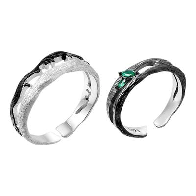 Zeroline枯木逢春情侣戒指纯银