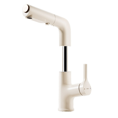 恒洁抽拉旋转升降宽屏面盆水龙头