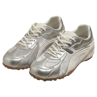 snowelf~银色德训鞋女内增高厚底