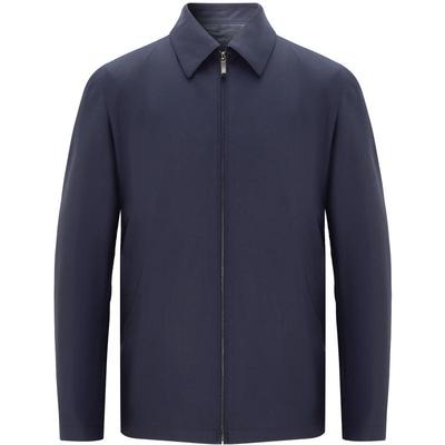 【羊毛桑蚕丝】EMZ鄂尔多斯新款商务翻领行政短款夹克男外套dp