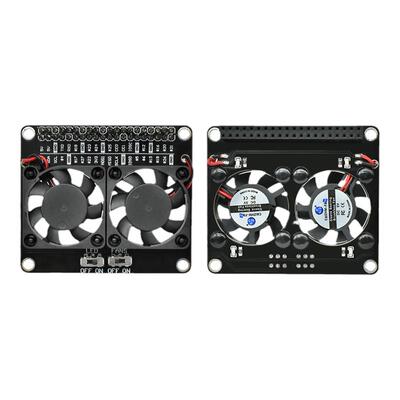 适用树莓派4B散热双风扇扩展板