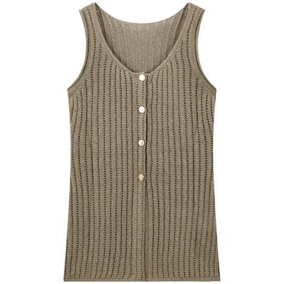 太平鸟女装夏季个性镂空设计弧线收腰空气感背心A1EFF2417