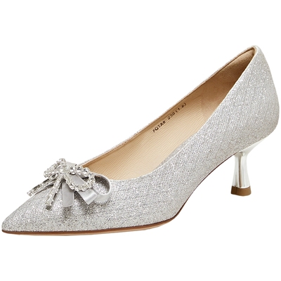 TATA他她女鞋2026春婚鞋百搭气质女生中高跟单鞋子伴娘鞋7QTA8AQ6