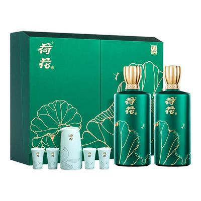 荷花酒墨玉礼盒500ml*2瓶
