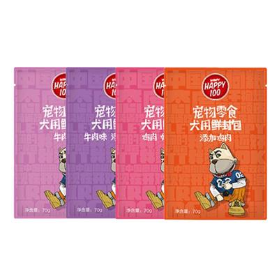 wanpy顽皮happy100狗鲜封包幼犬狗湿粮肉泥拌饭120包实惠装狗零食