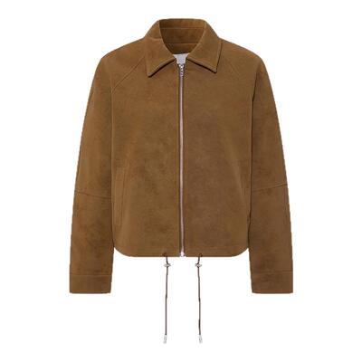 MOUSSY 秋季新品复古风简约翻领长袖夹克外套女028IAA30-1028