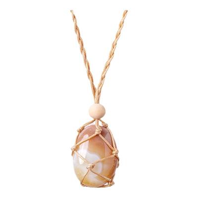 runyangshi天然原石水晶网兜吊坠