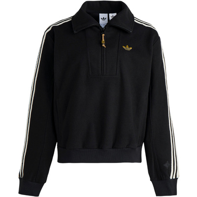 【自营】adidas 阿迪达斯三叶草拉链半开襟套头衫女款卫衣 KT3135