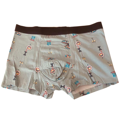 丹豹尔男士平角加裆内裤二条装