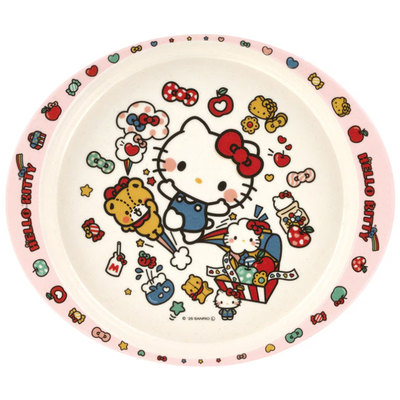 日本正品三丽鸥kitty可爱幼儿宝宝儿童树脂饭碗分格餐盘辅食餐具