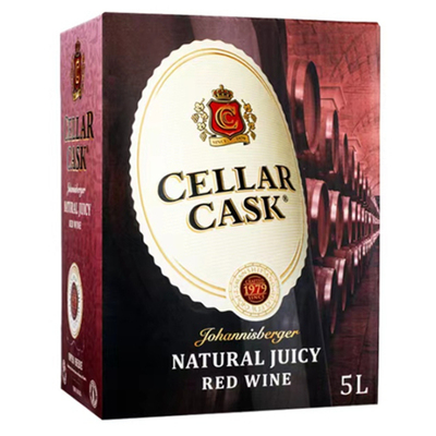 原装进口CELLAR CASK南非约堡红甜葡萄酒盒装5升袋装红酒