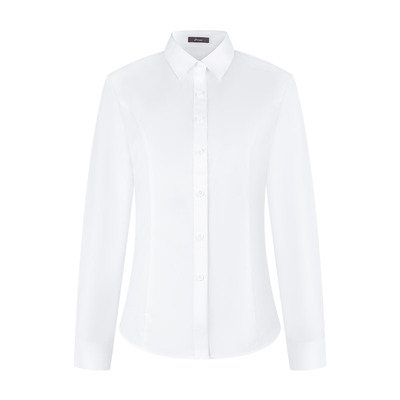 乔治白修身通勤长袖丝光