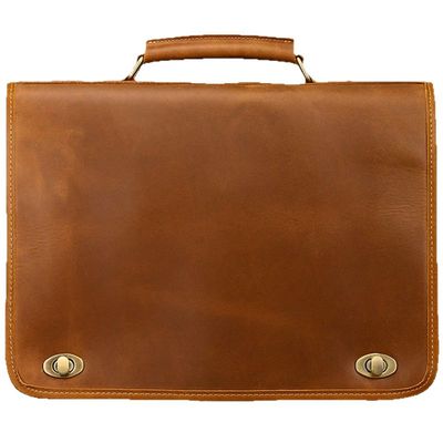 头层牛皮复古男公文包商务电脑包