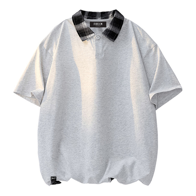 复古POLO领短袖T恤男女上衣