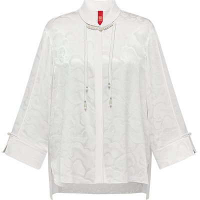 雅莹国风新中式盘扣桑蚕丝衬衫