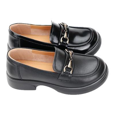 康莉金属扣厚底圆头一脚蹬女鞋子