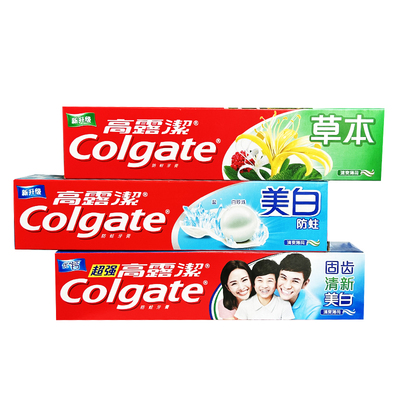 高露洁清新防蛀修复固齿亮白牙膏