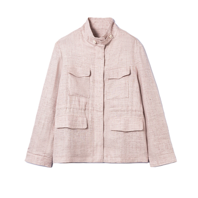 Sue.M 法国高端亚麻老钱风LP猎装夹克26春法式通勤收腰显瘦外套女