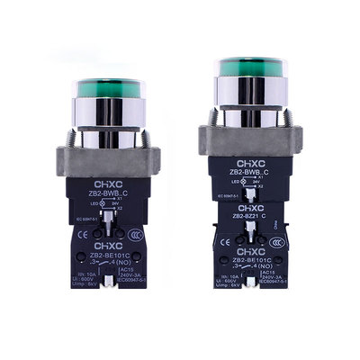 绿色24VLED开关XB2BW34M2C红220V