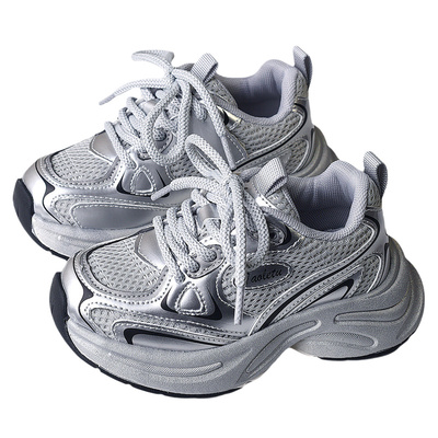 轻便女童老爹鞋男童运动跑鞋