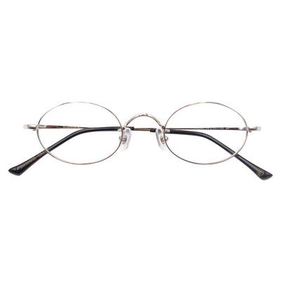 posesion日系金属椭圆小脸男小框