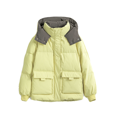 雅鹿冬季女短款加厚白鸭绒羽绒服