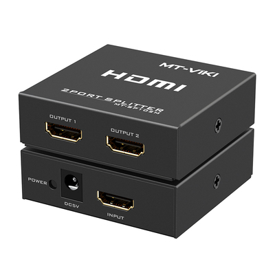 迈拓维矩2口HDMI分配器一分二4K