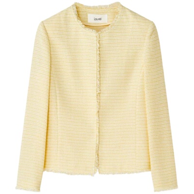 LAUREL须边圆领小香风外套