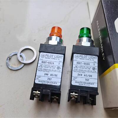 AB指示灯800TQS24G橙色绿色24V实拍图现货80