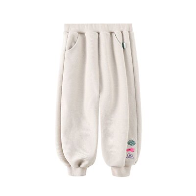 女童加绒休闲裤秋冬款啊咪啦