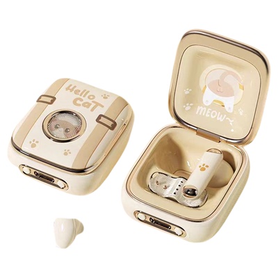 ROCK/洛克哆啦A梦复古蓝牙耳机高