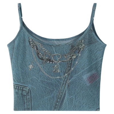 两穿吊带背心女夏季小众双层上衣