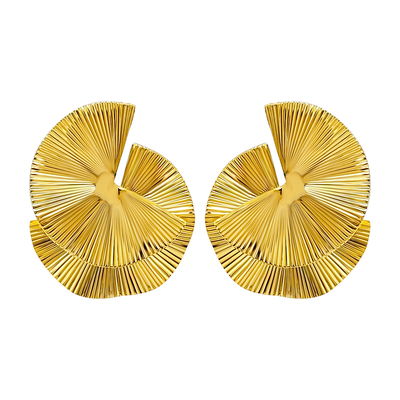 玲秀欧美夸张设计金属风耳环