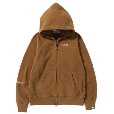 BAPE男装秋冬抓绒面连帽卫衣外套