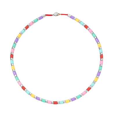 桑蕾多彩接力棒项链原创设计2025夏季新款爆款