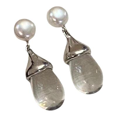 sophiebuhai透明白水晶水滴耳环