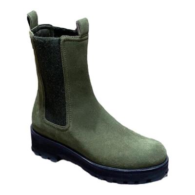 STELLALUNA圆头厚底增高烟筒靴