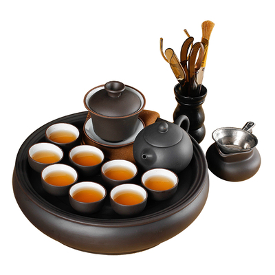 紫砂潮汕现代简约陶瓷功夫茶具