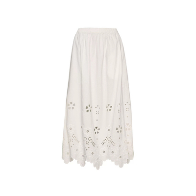 SISSEL EDELBO设计师品牌LOOKNOW2025春夏新款白色花边半身裙