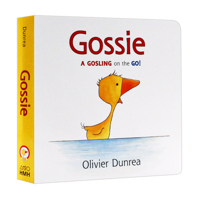 小鹅戈西和朋友们 纸板书 英文原版 Gossie 亲子儿童绘本 Olivier Dunrea 纸板书 动词句型 学龄前英语启蒙