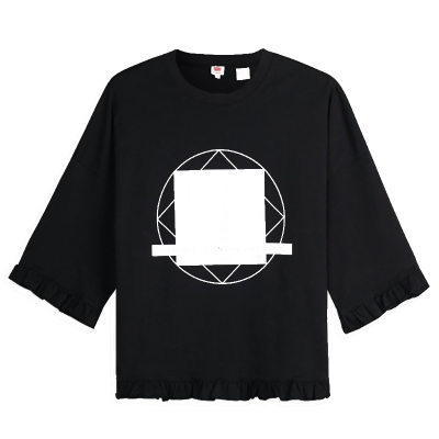 7分袖宽松适中纯棉女士