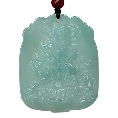 赵公明吊坠翡翠玉吊坠