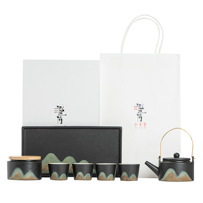 功夫茶具釉画彩礼物陶送长辈老师