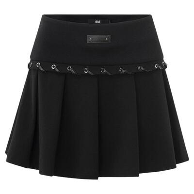 uhot/诱货秋冬新款女士拼接百褶短款半身裙银泰百货 301590