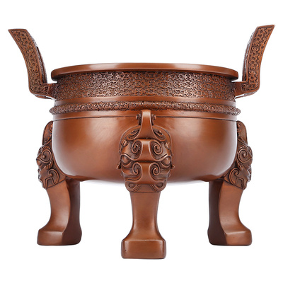 紫铜楚大鼎摆件新中式客厅办公室