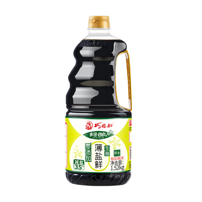 巧媳妇零添加薄盐鲜生抽1.52kg家用减盐酿造酱油炒菜调味食用味精