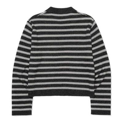 LOW CLASSIC 26春季新款男女同款POLO领条纹羊毛衫毛衣银泰百货