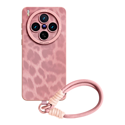 轻奢豹纹！全包防摔手绳硅胶壳