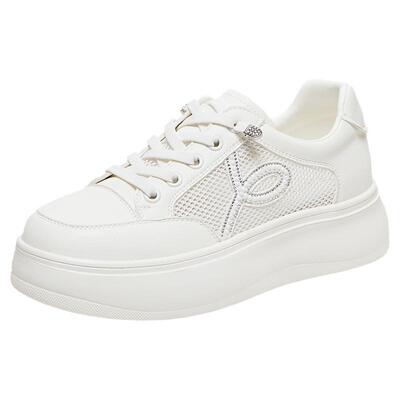 TATA他她女鞋夏季款网面板鞋时尚休闲百搭厚底透气小白鞋CLK02BM6