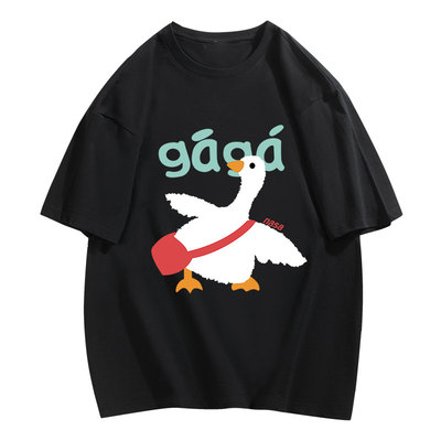 NASA联名款卡通印花纯棉宽松短袖